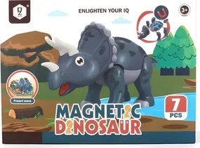 Magnetická stavebnice Triceratops 3D / Magnetická stavebnice / 7 dílků