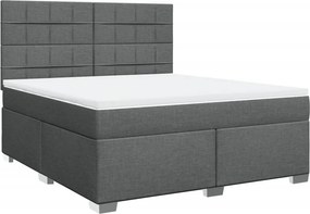 Box spring postel s matrací tmavě šedá 180x200 cm textil 3290568