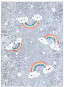 Dywany Łuszczów Dětský kusový koberec Junior 52063.801 Rainbow grey Rozměry koberců: 160x220