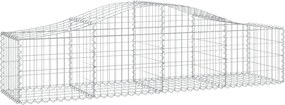 Klenuté gabionové koše 7 ks 200x50x40/60 cm pozinkované železo 3145582
