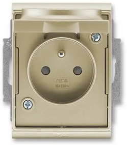 ABB Time zásuvka IP44 šampaňská 5518E-A02999 33 s clonkami