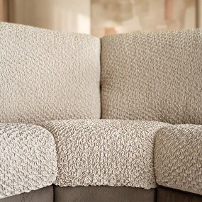 Bielastické potahy MODULO béžové  sedák L (40-59 cm x 131-180 cm)