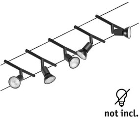Paulmann 94446 - SADA 5xGU5,3/10W Bodové svítidlo SALT 230V černá