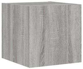 6dílná obývací stěna s LED šedá sonoma kompozitní dřevo - Default Title