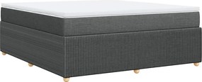 Box spring postel s matrací tmavě šedá 180x200 cm textil 3285589