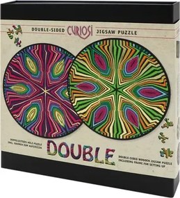 CURIOSI Puzzle Double: Hippie / 154 dílků / oboustranné / dřevěné