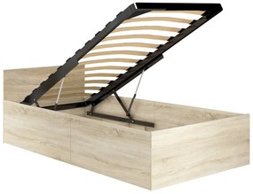 Ak furniture Postel CLP 90x200 cm s roštem dub sonoma