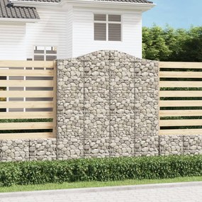 Klenutý gabionový koš 200 x 30 x 220/240 cm pozinkované železo 153391