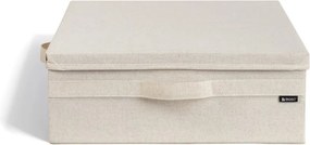 Béžový látkový úložný box s víkem 46x56x16 cm Soft Storage Low – Bigso