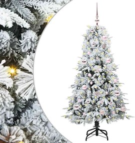 Umělý Skládací Vánoční Strom s stojanem Bílá 150 cm PE a PVC 3397473