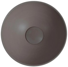 Sapho Sapho, MINOR betonové umyvadlo na desku, průměr 26cm, tmavě hnědá, MR26015
