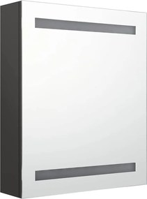 LED koupelnová skříňka se zrcadlem antracitová 50 x 14 x 60 cm 326487