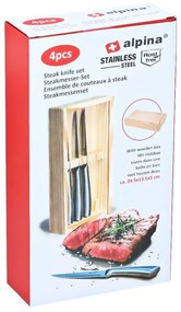 ALPINA Steakový nůž v dřevěné krabičce sada 4 ksED-247384