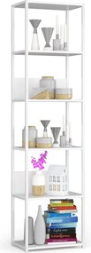 Kovový regál Loft 50 cm bílá/bílá