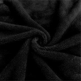Černý župan s kapucí Tampa Beauty Black - M
