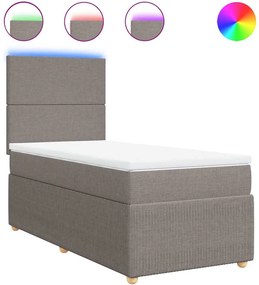 Box spring postel s matrací taupe 90x200 cm textil 3294236