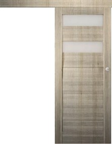 posuvné interiérové dveře na stěnu vasco doors SANTIAGO model 5 Průchozí rozměr: 70 x 197 cm, Orientace dveří: Levé dveře, Dekor: Bílá