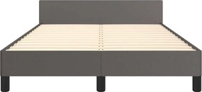 Rám postele bez matrace šedý 120x190 cm umělá kůže 3270564