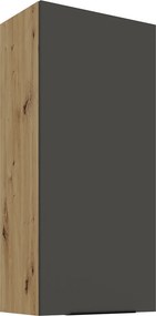 ARIA pa | horní skříňka 50 G-108 1F policová | 50 cm | EXTRA VYSOKÁ | ANTI FINGERPRINT povrch | artisan/šedá grafit