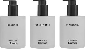 Bílé nástěnné skleněné dávkovače mýdla v sadě 3 ks 350 ml Kirei – Blomus