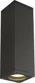 Venkovní nástěnné svítidlo SLV THEO IP44 GU10 2x35W antracit 229535 bez žárovek