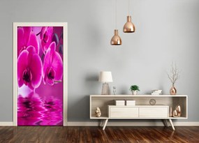 Fototapeta samolepící Růžová orchidej 95x205 cm