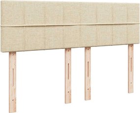 Box spring postel s matrací krémová 140x190 cm textil 3287456