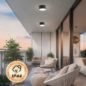 BRILAGI - LED Venkovní stropní svítidlo FORIS LED/14W/230V pr. 12 cm černá IP44