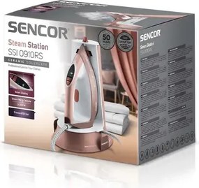 SENCOR SSI 0910RS růžová / Parní generátor / 3200W / 1.3 L / Parní ráz