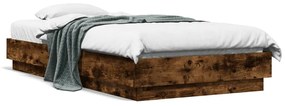 Rám postele kouřový dub 75 x 190 cm kompozitní dřevo - Default Title