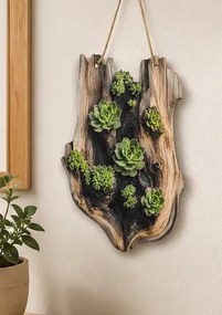dekorace na zeď, dřevo, 8x8 cm, přírodní styl, vícebarevná, Dekorino DZ20260009