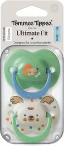 Tommee Tippee Ultimate Fit DECO silikonový dudlík 18-36 m BOY 2ks - ví