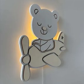 LED lampa Medvěd v letadle – Dětské noční světlo na zeď | SENTOP LED0592