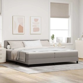 Postel s boxspringem s čelo Taupe 200 x 200 cm textil 3338717