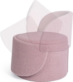 Starorůžový taburet z textilie bouclé Anthea – Yes Everyday