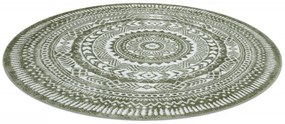 Dywany Łuszczów, Kusový koberec Napkin green kruh, 140x140 (průměr) kruh, zelená, chodba / předsíň