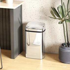 HOMCOM Senzorový odpadkový koš 30L automatický odpadkový koš s pohybovým senzorem pro kancelář, ložnici