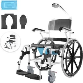 Sprchový invalidní vozík 44,5 cm koupelnový z Al slitiny pro tělesně postižené