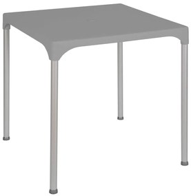 Zahradní stůl BOULEVARD II — kov, plast, šedý