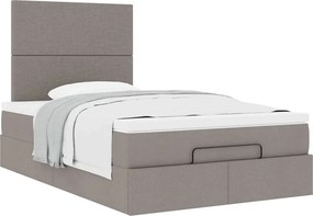 Osmanský rám postele s matrací taupe 120x190cm textil 3313061