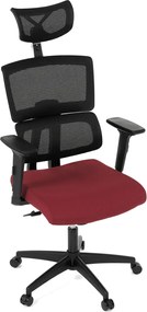 Ergonomická kancelářská židle MERANO - červená síťovina