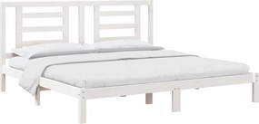 Rám postele bílý masivní dřevo 180 x 200 cm Super King 3104364