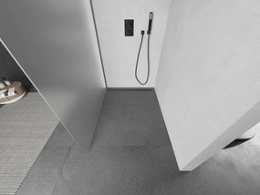 Mexen Kioto L, sprchová zástěna Walk-In 100 x 200 cm, 8mm sklo námraza, grafitový profil, 800-100-103-66-30