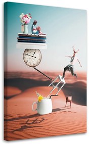 Gario Obraz na plátně Pouštní knihy Jelení hodiny Květiny Abstrakce - Bryantama Art Rozměry: 40 x 60 cm