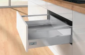Hettich zásuvka InnoTech Atira 520 / 144 mm s relingem stříbrná ITA-520/144-reling