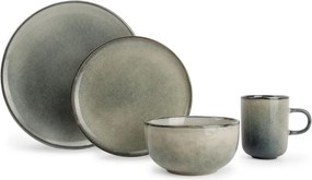 Kameninová jídelní sada 16 ks pro 4 osoby Meridian – Salt&amp;Pepper