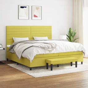 Box spring postel s matrací světle zelená 200x200 cm textil,  3136708 HangarStore.cz