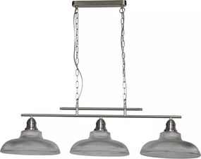 Searchlight 7183-3SS Trojité závěsné svítidlo BISTRO žebrované sklo