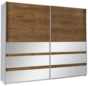 Skříň Se Zrcadlem Lux 244 cm Dub Burgund