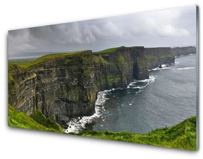 Obraz na skle Záliv Skály Voda Krajina 125x50 cm